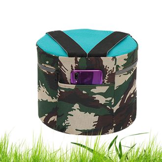 Generico Campinghocker - Hocker mit H&uuml;ftkissen, tragbar | Gartenhocker f&uuml;r Gartenarbeit, Terrasse, Camping, Rasen, M&auml;hen, Unkraut, Feldarbeit, G&auml;rtner