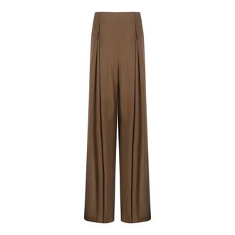 Max Mara Wool Jersey Hosen - - Trousers - Damen - Braun - XS