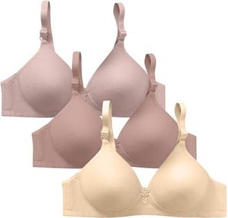 Generic Lot de 3 soutiens-gorge confortables sans couture pour femme, soutien-gorge multidirectionnel rembourré et confortable, couverture complète, sous-vête
