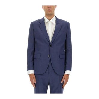 HUGO BOSS Zweiknopf-Sakko mit fallendem Revers - - Jackets - Herren - Blau - M