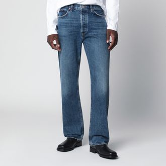 A Gold E 90s Jeans aus blauem Denim mit Washed-Effekt