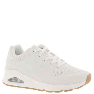 Skechers Skecher Street Damen UNO-Stand On Air Sneaker, White Durabuck/Mesh, 36.5 EU Weit