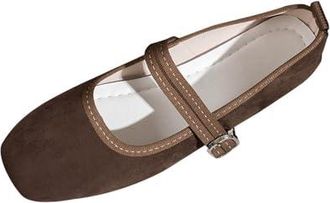 Generic Chaussures Mary Jane pour femme - Coupe large - Couleur unie - Classique - &Eacute;l&eacute;gantes - L&eacute;g&egrave;res - Confortables - D&eacute;contract&eacute;es - Ballerines plates pour