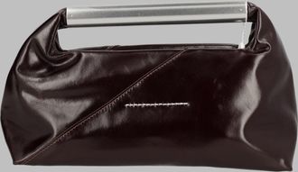 Maison Margiela Womens Clutch Japanese Brown Leather Cow Handbags Hand Bags