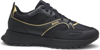 BOSS Herren Jonah Runn Sneakers mit Logo und Paspeln Schwarz007 46 Gr&ouml;&szlig;e 46