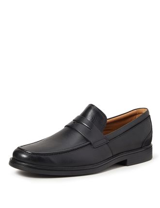Clarks Herren Un Aldric Step Slipper, Schwarzes Leder, 41 EU