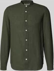 Only & Sons Slim Fit Freizeithemd aus Baumwoll-Leinen-Mix Modell CAIDEN