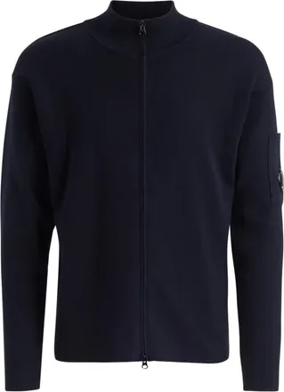 C.P. Company C.p. Company, Homme, Sweatshirts et sweats &agrave; capuche, Bleu, Taille: S Cardigan zipp&eacute;