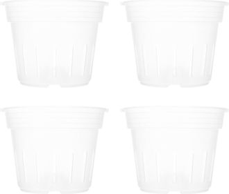 OSALADI Transparente Kleine Orchideen Pflanzt&ouml;pfe aus Kunststoff mit Ablaufl&ouml;chern Wiederverwendbare Phalaenopsis Pflanzgef&auml;&szlig;e f&uuml;r Zimmerpflanzen und Baumschu