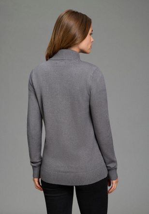 Flashlights Strickjacke mit Rei&szlig;verschluss, figurumspielende Passform aus weicher Viskosemischung, mit Stehkragen