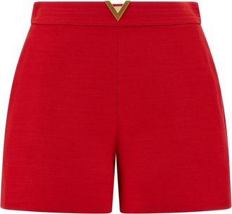 Valentino Garavani Femme, Shorts, Rouge, Taille: 38 FR Shorts Cr&ecirc;pe Couture