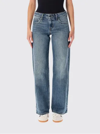 Levi's Jean Flora taille basse &agrave; jambe droite en denim de coton