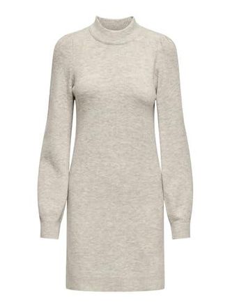 Only Robe Jdyrue L/S &agrave; col Montant en Maille pour Femme, Gris ch&acirc;teau/d&eacute;tails : m&eacute;lange, XXS