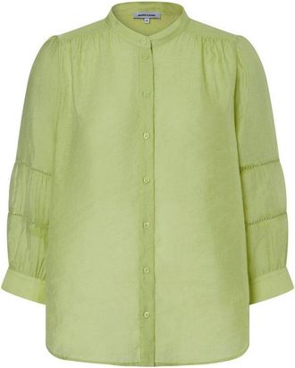 More & More Klassische Bluse leicht transparente, gl&auml;nzende Bluse