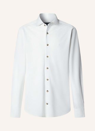 Hackett Freizeithemd Melange Jersey Pique weiss