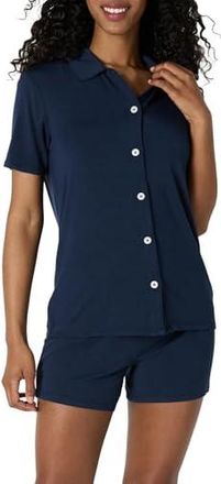 Amazon Essentials x Sofia Grainge Lot de Pyjamas à Manches Courtes Assortis Mère-Fille Femme, Bleu Marine, M