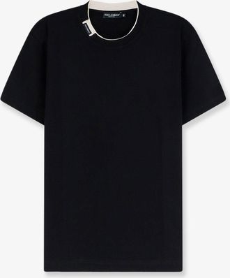 Dolce & Gabbana Cotton t-shirt with contrasting profile - DOLCE & GABBANA - gender_Man