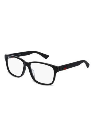 Gucci Brille mit eckigem Gestell - Schwarz