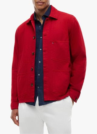 Tommy Hilfiger Veste droite &agrave; logo en coton