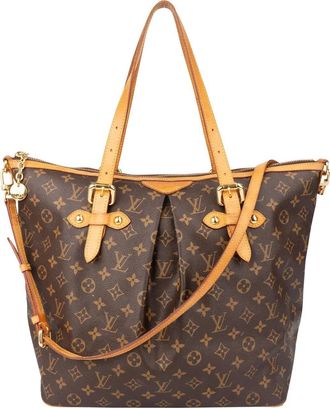 Louis Vuitton Crossbody Bags - Louis Vuitton Canvas Monogram Palermo GM Handbag - Gr. unisize - in Braun - f&uuml;r Damen