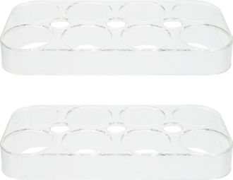 Cabilock 2 Stück Eierbox, Eierbehälter, KühlSchrank Eier Behälter, Eieraufbewahrungsboxen, Eier Transportbox Kunststoff für Kühlschrank, Küche,8 Eier