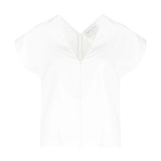 Forte_Forte V-Ausschnitt Bluse - - Blouses & Shirts - Damen - Wei&szlig; - XS