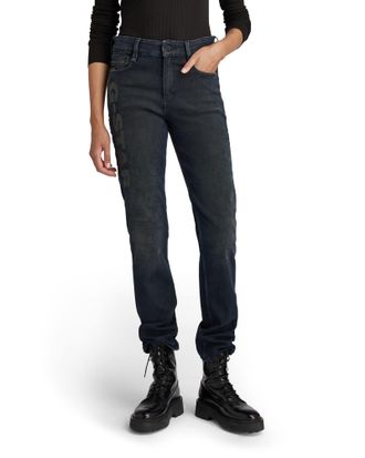 G-Star RAW Damen Noxer Straight Artwork Jeans, Blau (Worn in Onyx Blue D17885-C296-B845), 26W / 30L