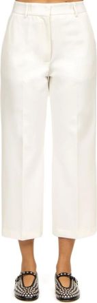 Liviana Conti Femme, Pantalons, Blanc, Taille: 42 FR Pantalon Droit Punto Milano