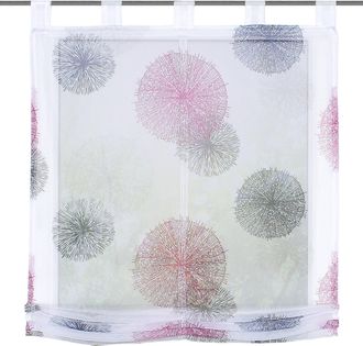 Home Fashion Schlaufenrollo Digitaldruck Rawlins, Voile, violett 140 x 45 cm