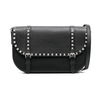 Valentino Garavani Schwarze Umh&auml;ngetasche mit Umschlag - - Bags - Herren - Schwarzk - ONE SIZE