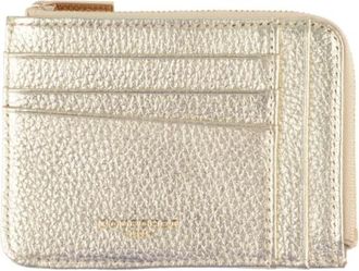 Pourchet Femme, Accessoires, Jaune, Taille: ONE Size Club - Porte monnaie/carte plat or