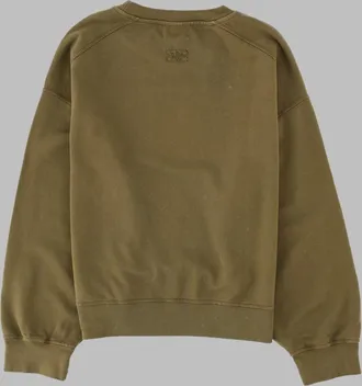 Ganni Organic Cotton Logo Sweatshirt - Green