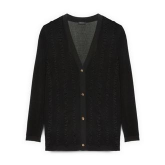 Fiorella Rubino Damen, Strickwaren, Schwarzk, SGr&ouml;&szlig;e