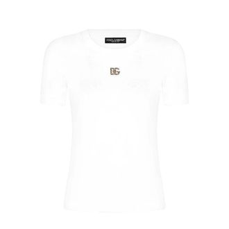 Dolce & Gabbana T-shirt Ottico - - Tops - Damen - Wei&szlig; - M