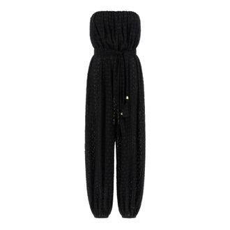 Eres Eres, Femme, Combinaisons et Ensembles, Noir, Taille: 38 FR Combinaison Jacquard en Soie et M&eacute;lange de Coton