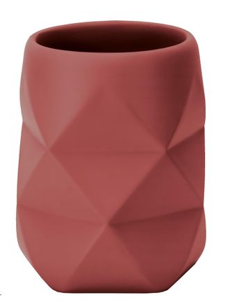 Kleine Wolke 8430332852 Zahnputzbecher Crackle, Rosenholz, 8 x 10 cm, Polyresin