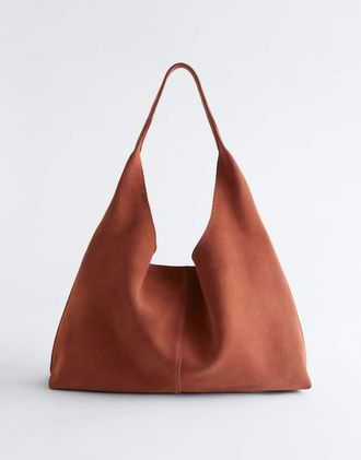 & Other Stories Grand cabas en daim - Rouge