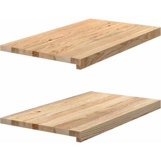 vidaXL Vidaxl - Appuis de fen&ecirc;tre 2 pcs non trait&eacute; 70x40x2 cm bois ch&ecirc;ne massif