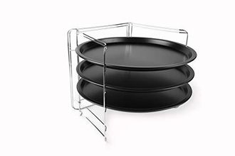 Excelsa Lot de 3 plaques &agrave; pizza rondes &Oslash; 28 cm