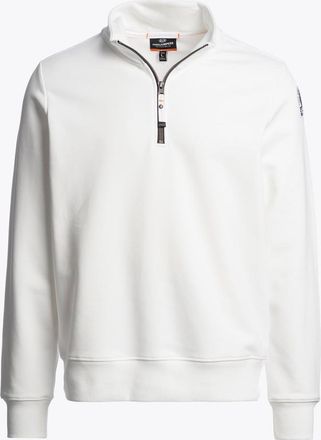 Parajumpers Sweatshirt mit kurzem Rei&szlig;verschluss und Logo-Patch am Arm in