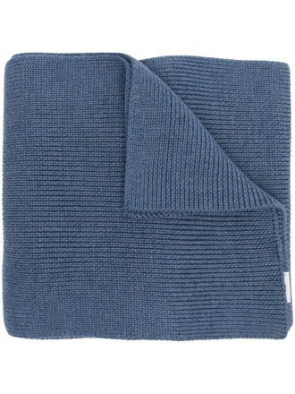 Woolrich Gerippter Strickschal - Blau