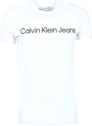 Calvin Klein Herren T-Shirt Kurzarm Core Institutional Logo Slim Tee Rundhalsausschnitt, Wei&szlig; (Bright White), XL