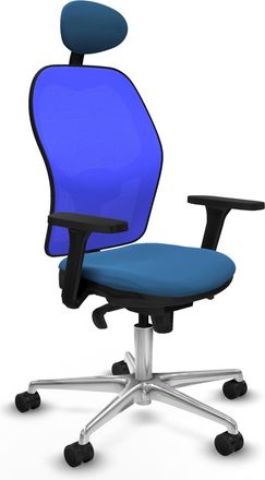 Piqueras y Crespo Chorquera B&uuml;rostuhl mit 3D-Armlehnen, h&ouml;henverstellbarer Lendenwirbelst&uuml;tze und festem Kopfteil, ausgestattet mit 5 Positionen und injiziertem Schaums