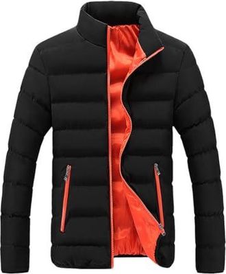 ORANDESIGNE Doudoune Homme Hiver Chaud Veste Matelassée Warm Confortable Col Roulé Outwear avec Zippé Poche Manteau Blouson Unisexe Veste Moto Chauffante Slim Fit