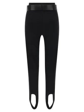 Self Portrait Womens Black Viscose Leggings Clothing