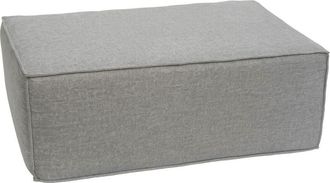 Hhg Ottomane/Zubeh&ouml;r f&uuml;r Sofa HHG 399, Hocker Fu&szlig;ablage Recamiere Chaiselongue, Stoff/Textil 300g/m&sup2; 38x97x70cm hellgrau