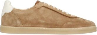 Brunello Cucinelli Homme, Chaussures, Beige, Taille: 43 EU Suede Baskets
