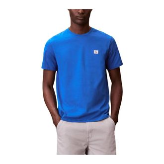Calvin Klein Jeans Homme, Tops, Bleu, Taille: 2XL T-shirt &agrave; Manches Courtes et Col Rond en Coton