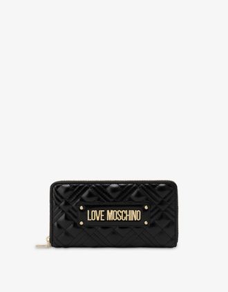Love Moschino Portefeuille zip around matelassé - Noir