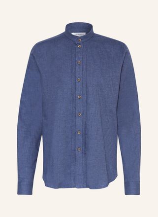 Grasegger Trachtenhemd Kissing Extra Slim Fit Mit Stehkragen blau
